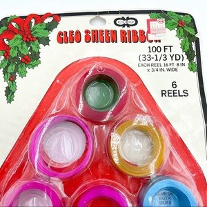 Vintage | Holiday | Vintage Christmas Cleo Sheen Ribbon Gift Wrap Mcm ...